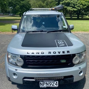 Long Matt Hood Graphic Decal for Discovery 4, 3, LR4, LR3 + Tag | Easy ...