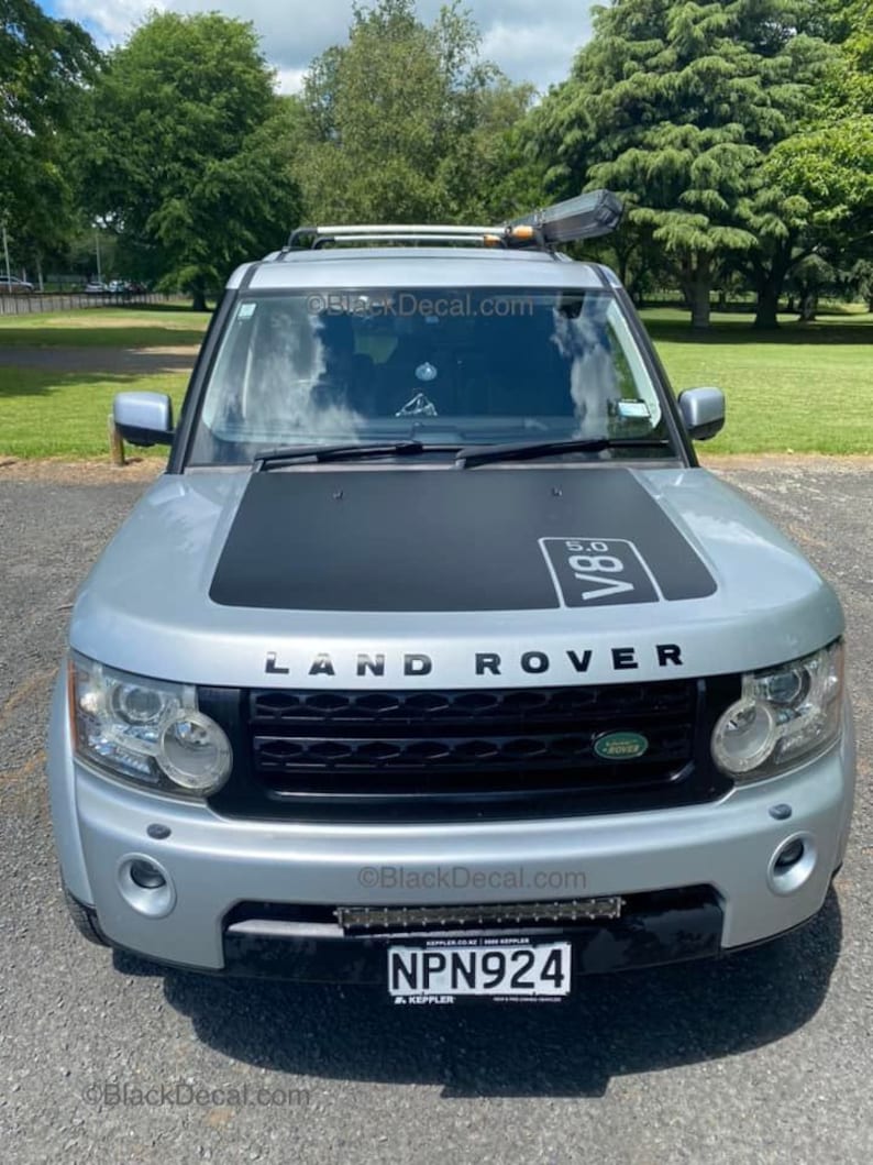 Matte Black Hood Decal for LR3/LR4 Land Rover Discovery: Easy Install ...