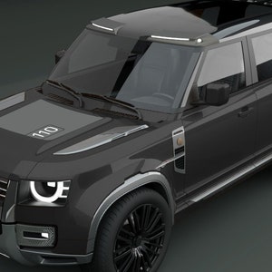 Special Edition* Defender 130 110 90 Hood Decal | Galaxy Grey Matt Anti ...