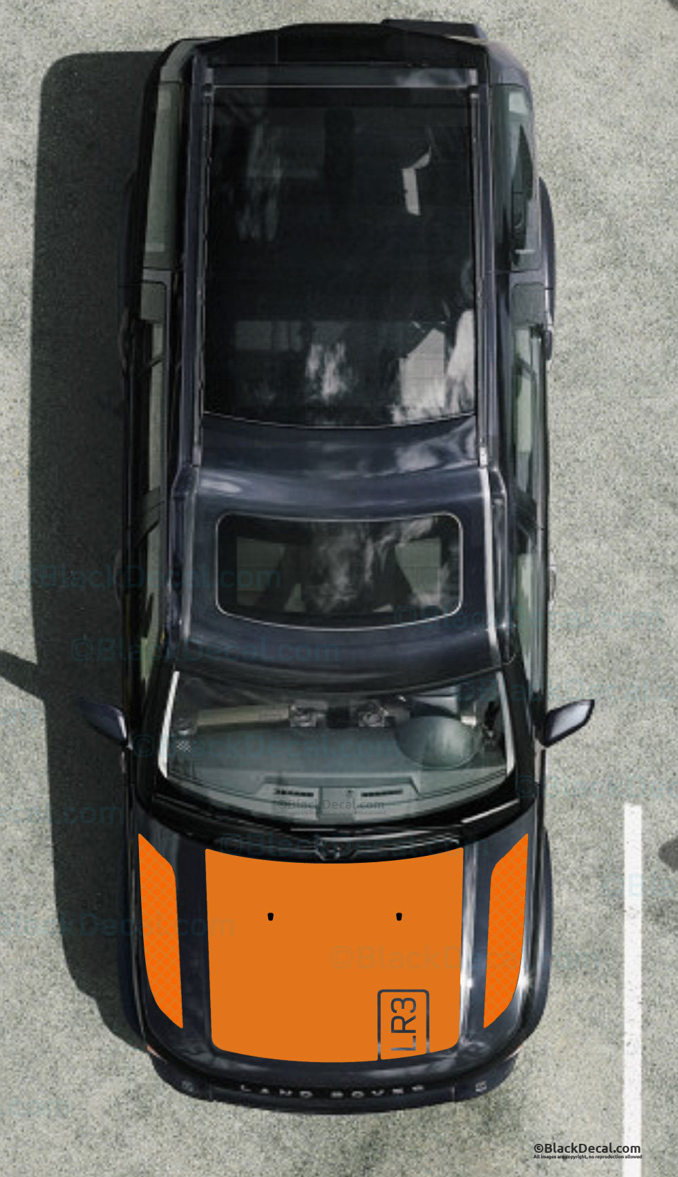 Matt Orange Hood Graphic Decal for Land Rover LR3 LR4 - Etsy