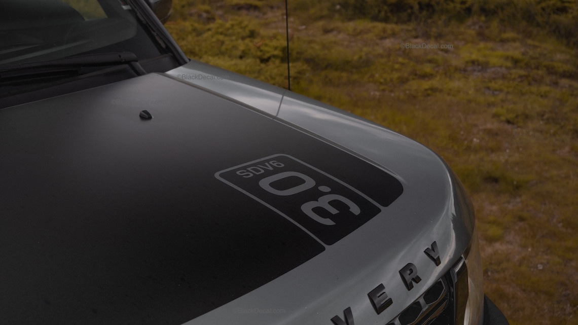 Matte Black Hood Decal for LR3/LR4 Land Rover Discovery: Easy Install ...