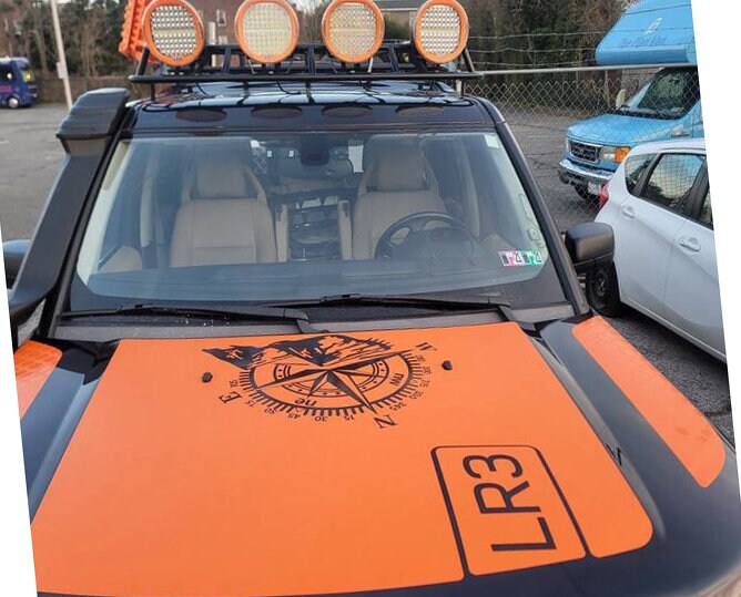 Matt Orange Hood Graphic Decal for Land Rover LR3 LR4 - Etsy