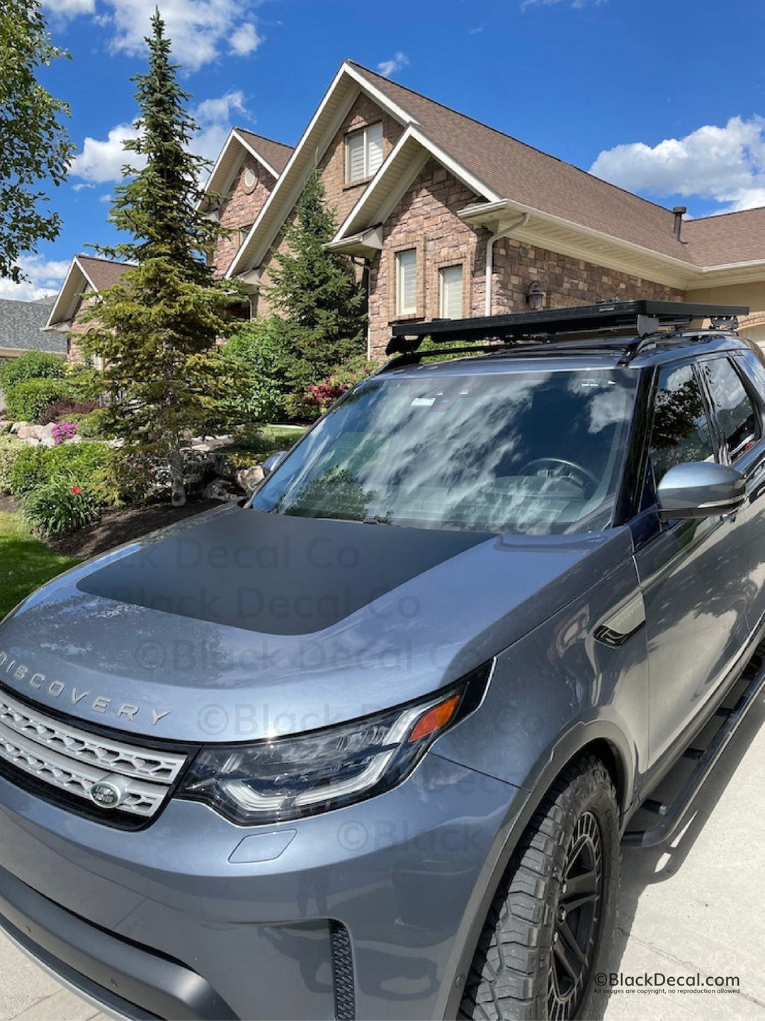 Land Rover Discovery D5 Matte Black Bonnet Decal: Anti-glare Hood ...
