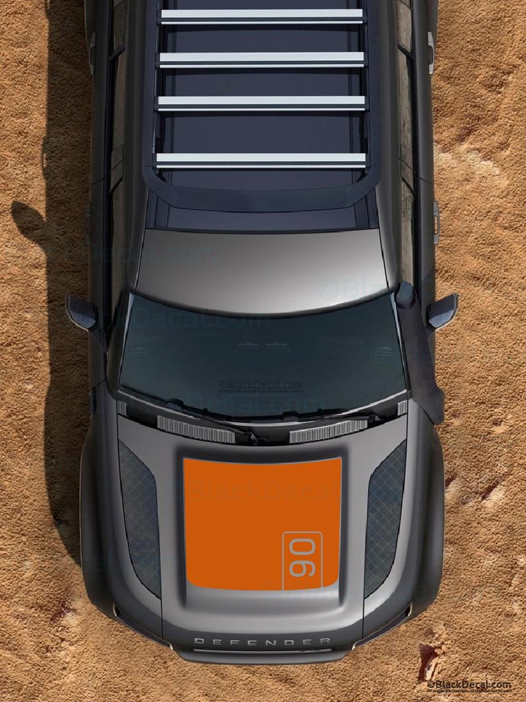 Orange Matte Hood Decal for Defender - Etsy