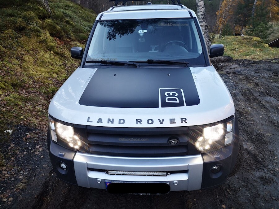 Matte Black Hood Decal for LR3/LR4 Land Rover Discovery: Easy Install ...