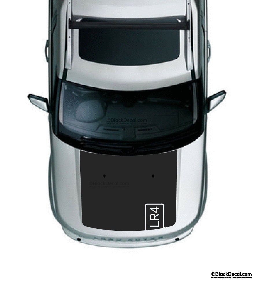 Matte Black Hood Decal for LR3/LR4 Land Rover Discovery: Easy Install ...