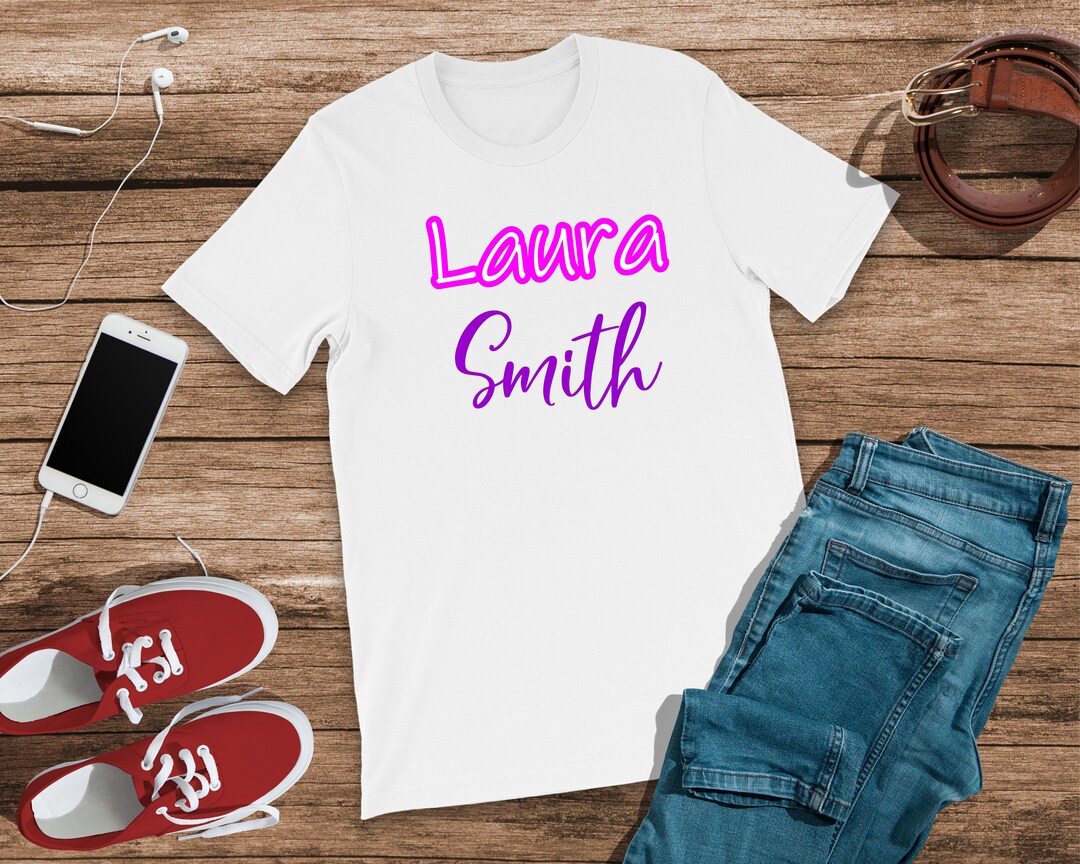 Two Colors Personalized Kids Name T Shirt Custom Tees Unique Tees Your ...