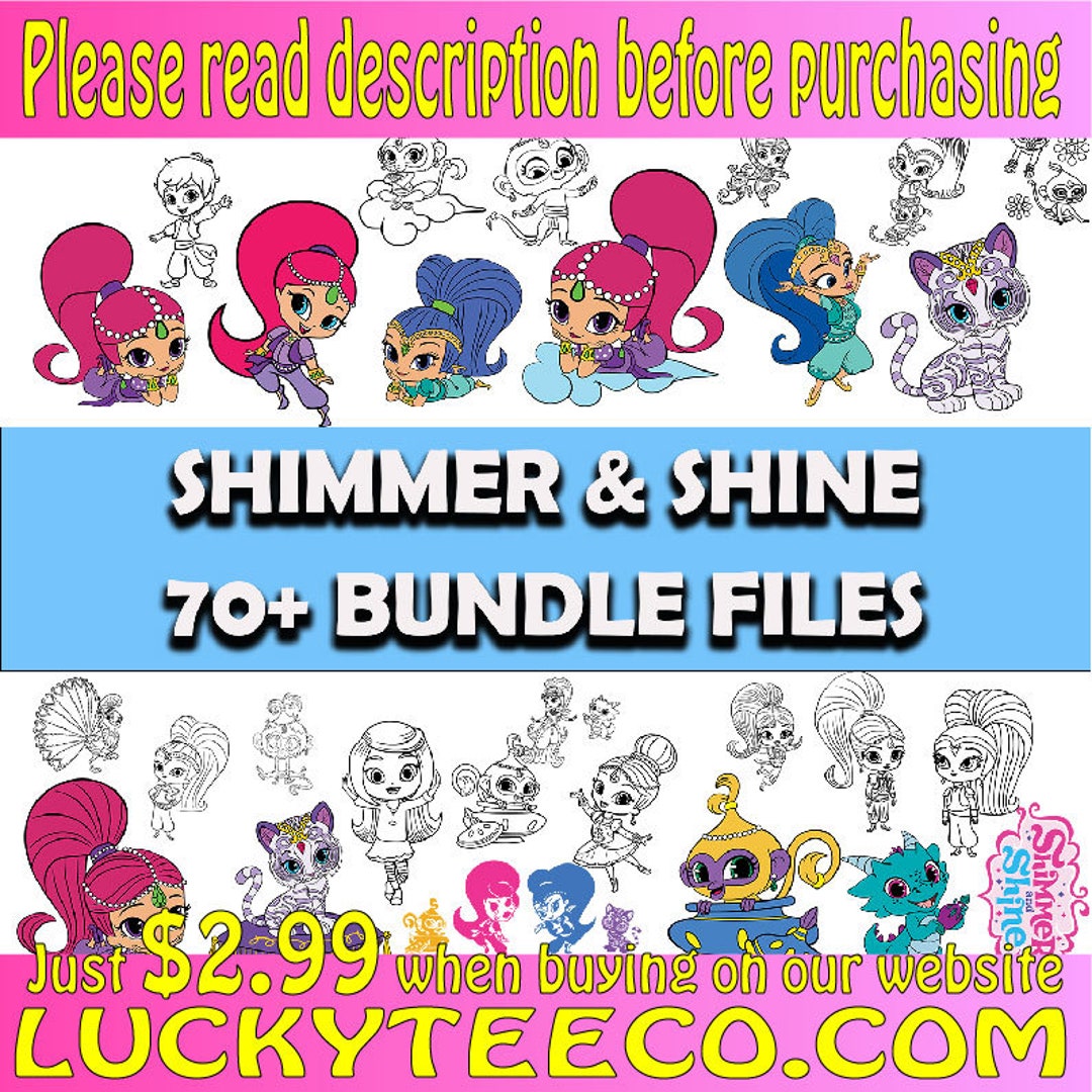 Shimmer and Shine Bundle SVG, Shimmer and Shine Vector, Shimmer Shine ...