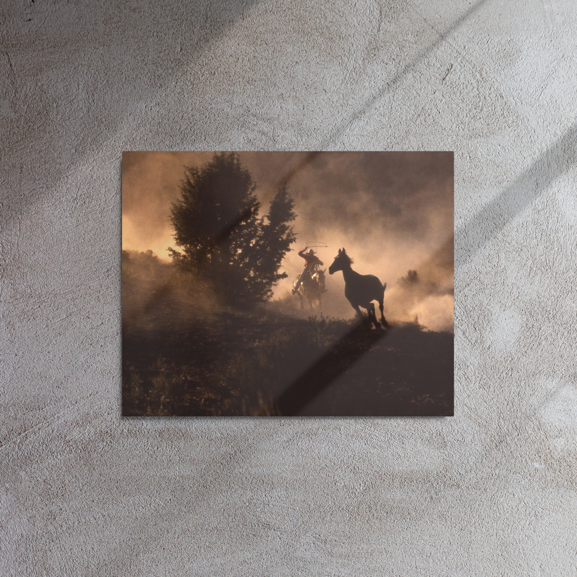 Western Ranch Decor Cowboy in Action Metal Prints Horse Photography ...