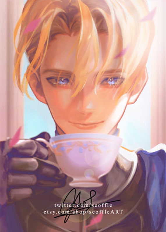 FE3H Dimitri Tea Time Print - Etsy UK