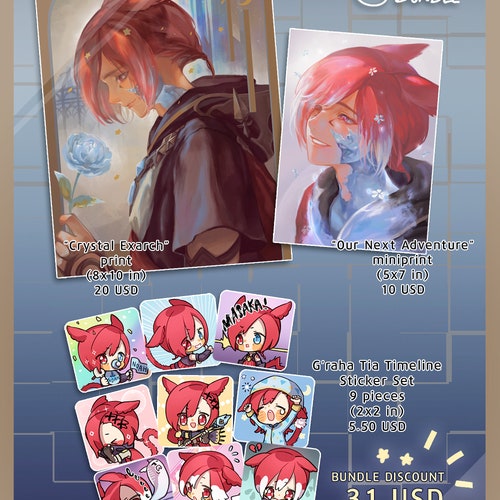 FFXIV Crystal Exarch G'raha Tia Silver Foil 11x17 - Etsy