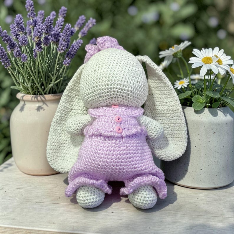 Custom Crochet Bunny – Long Ears Plush Rabbit, Newborn Girl Gift ...