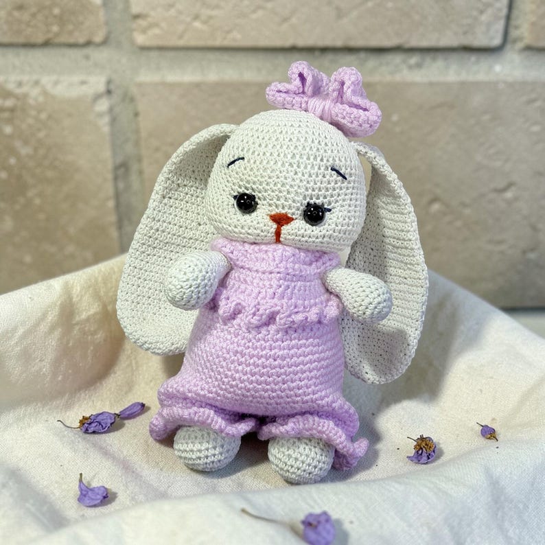 Custom Crochet Bunny – Long Ears Plush Rabbit, Newborn Girl Gift ...