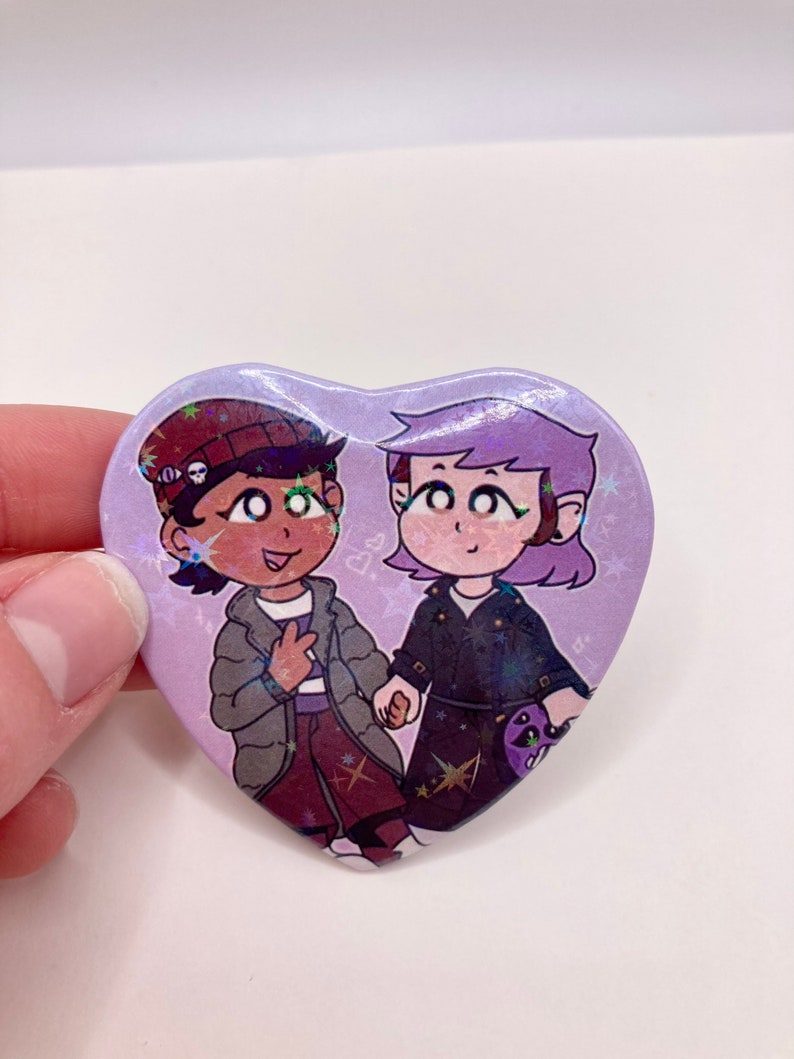 The Owl House Luz and Amity Heart Button Pre-order Lumity - Etsy