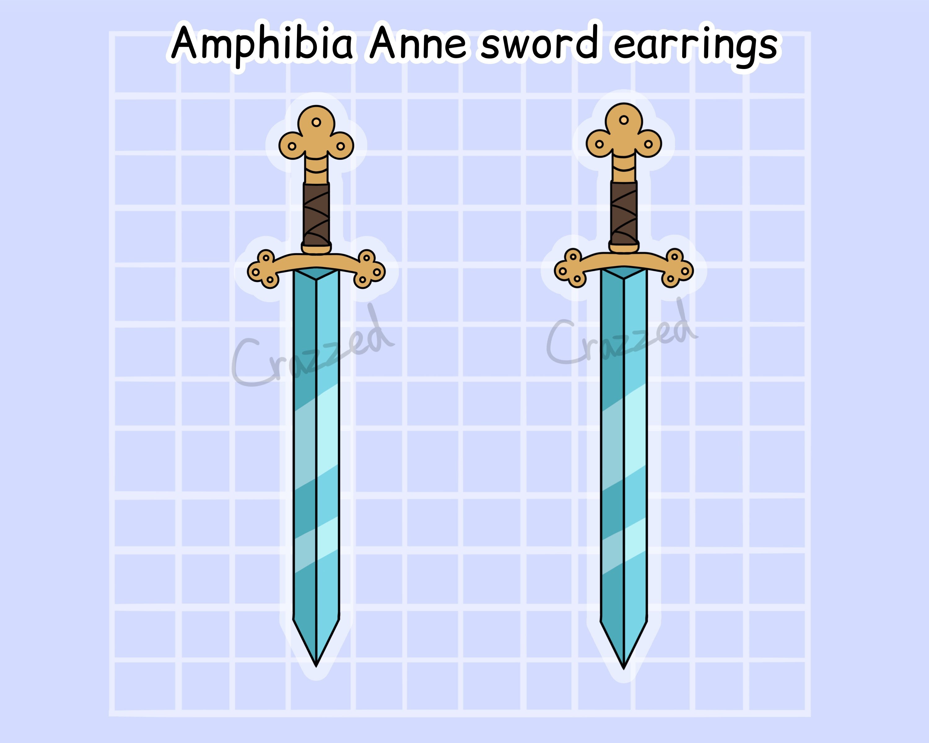 Amphibia Annes Sword Earrings Amphibia Anne - Etsy Canada