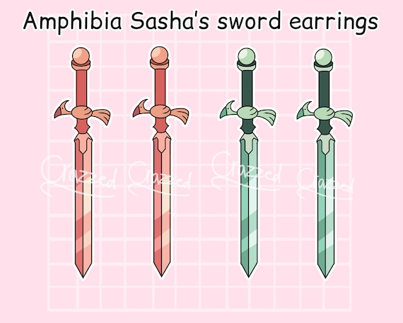 Amphibia Sashas Sword Earrings Amphibia Sasha PRE-ORDER - Etsy