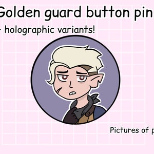 The Owl House Golden Guard Pin/ Button - Etsy