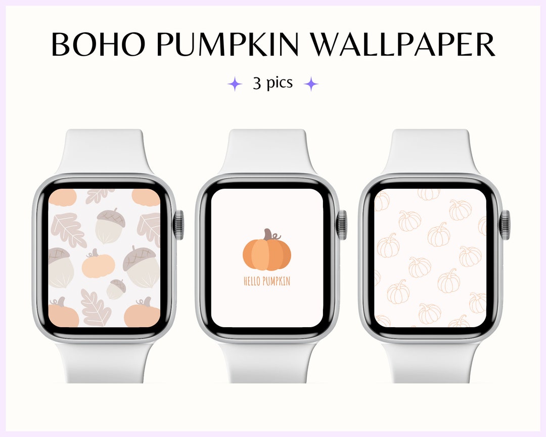 Boho Fall Apple Watch Wallpaper, Bohemian Background, Autumn Minimalist ...