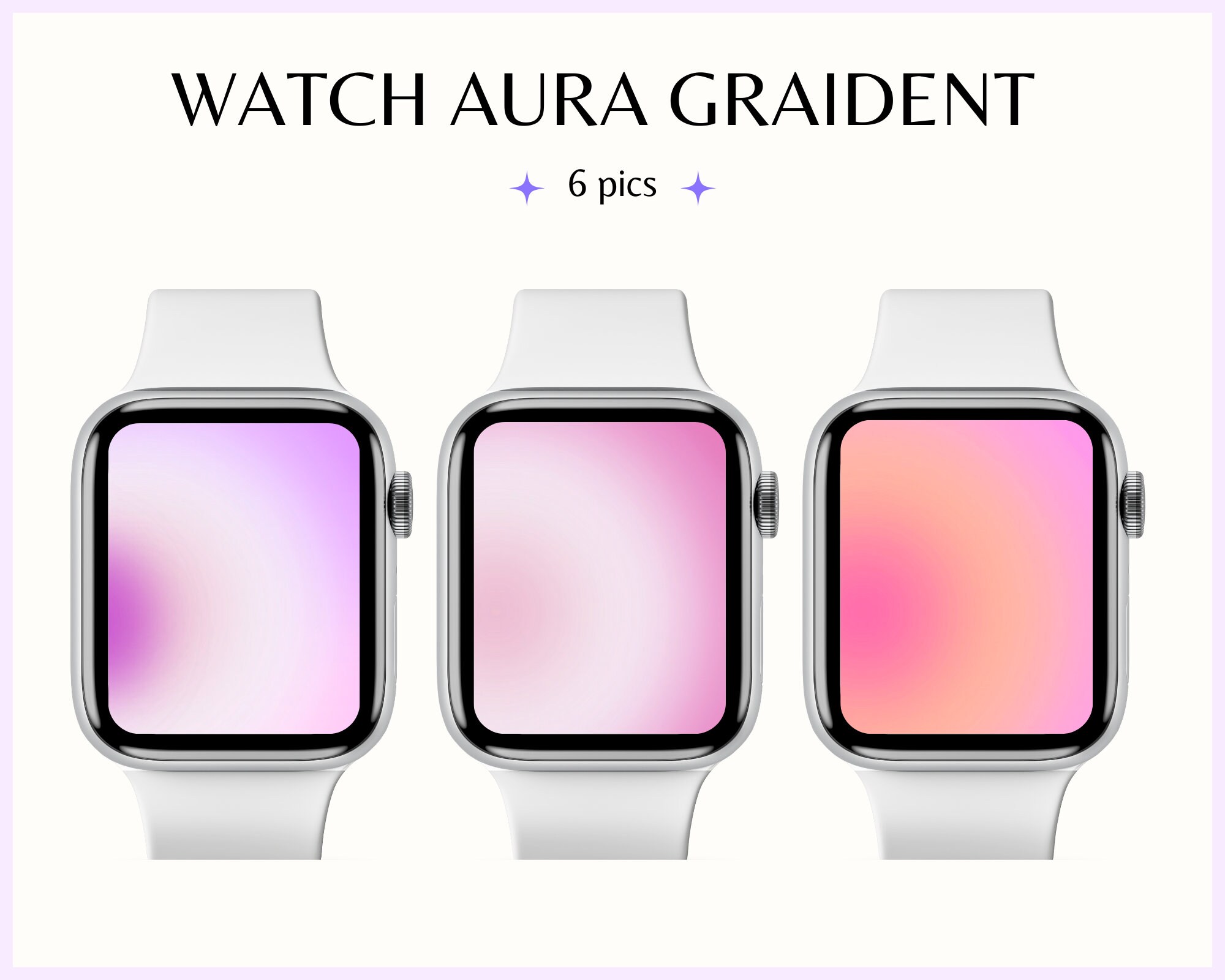 Aesthetic Aura Gradient Wallpaper, Digital Apple Watch Background, Cute ...