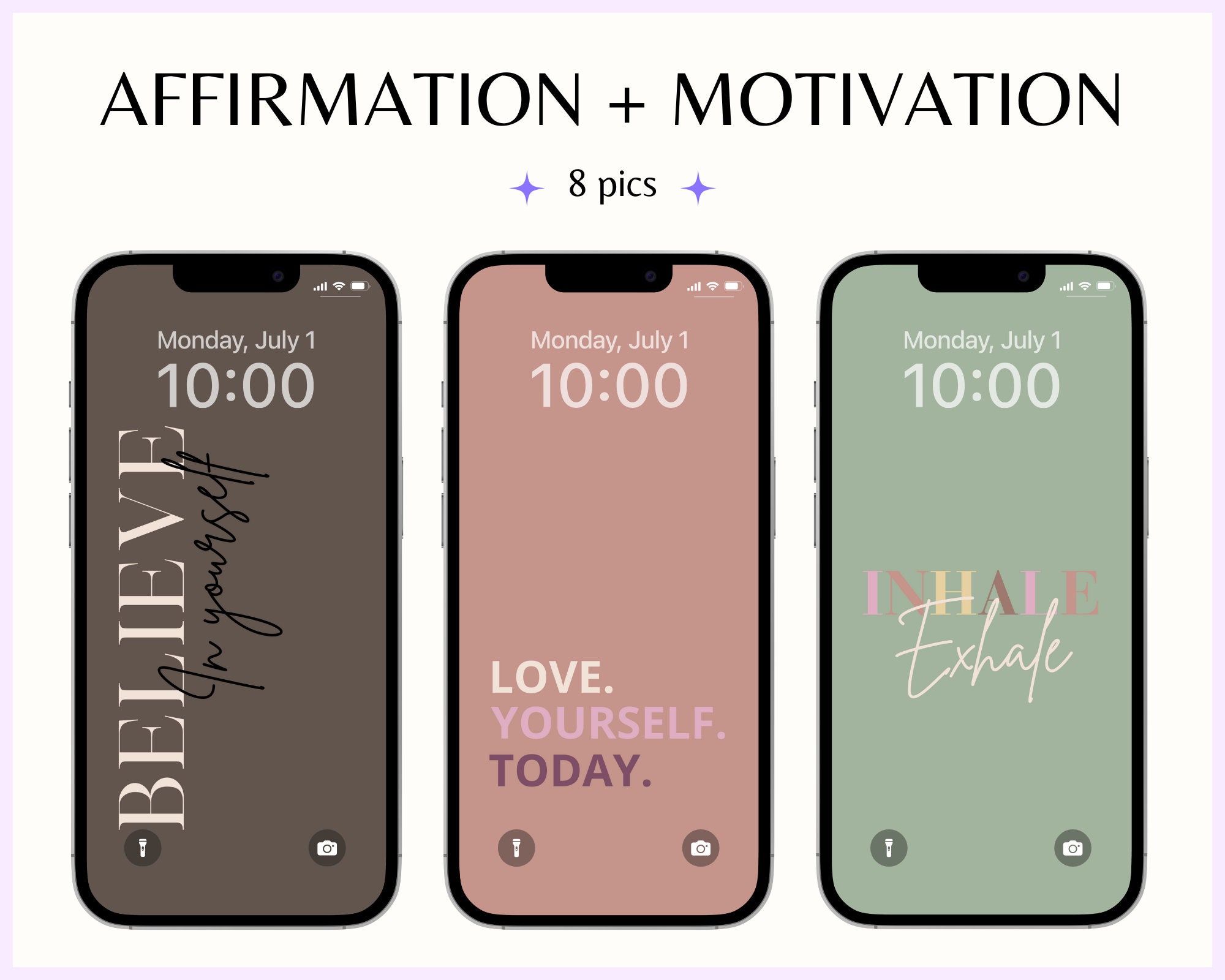 Affirmation Phone Wallpaper: Modern Motivation, Positive Quotes ...