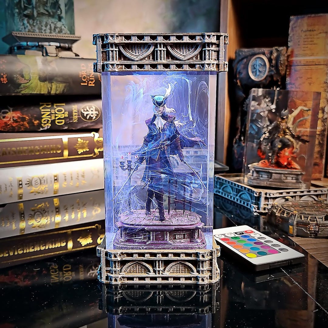 Bloodborne Lady Maria and the Old Hunters Game Resin Lamp Custom Night ...