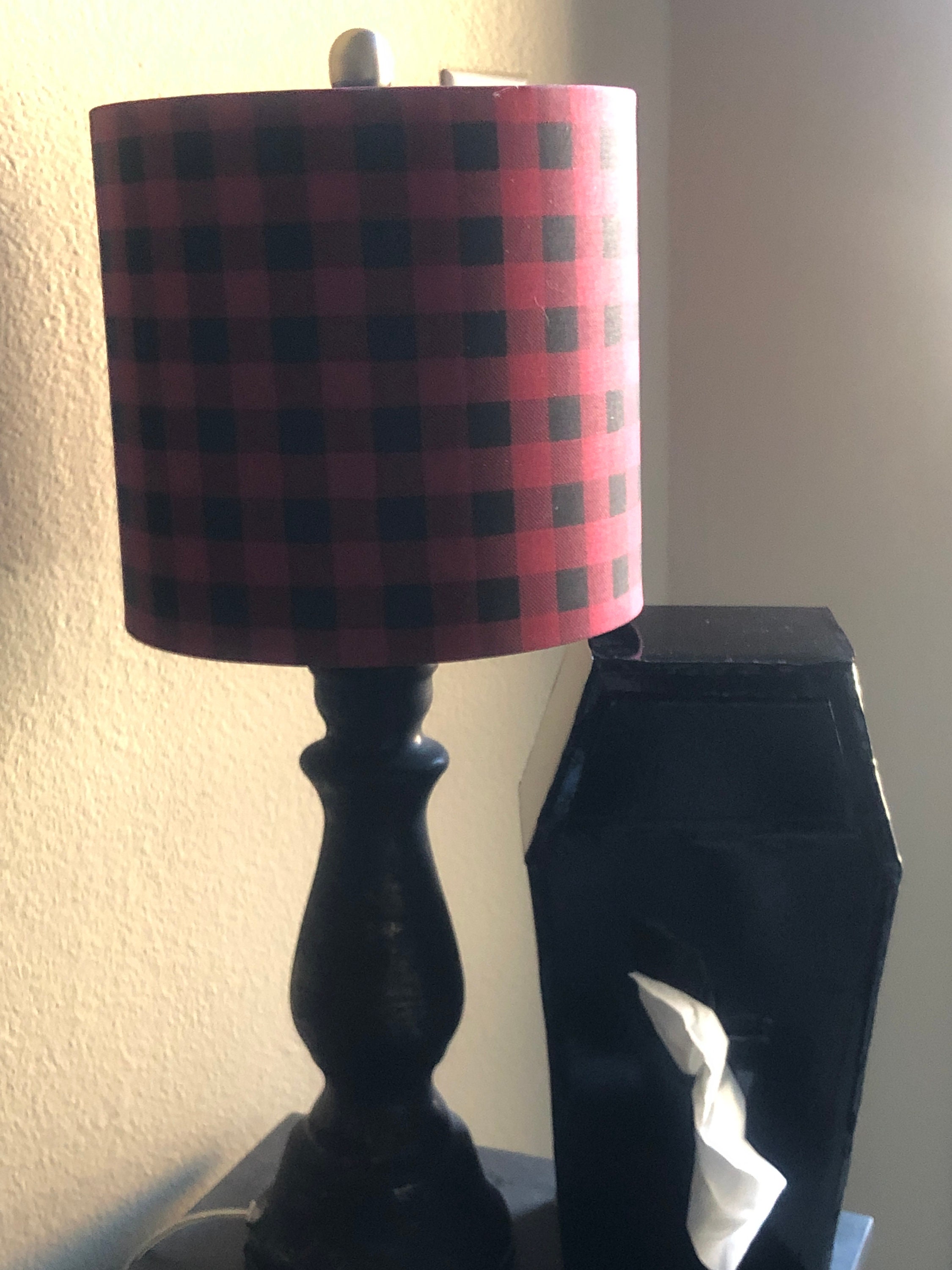 The Huntsman Red and Black Plaid Lamp Shade - Etsy