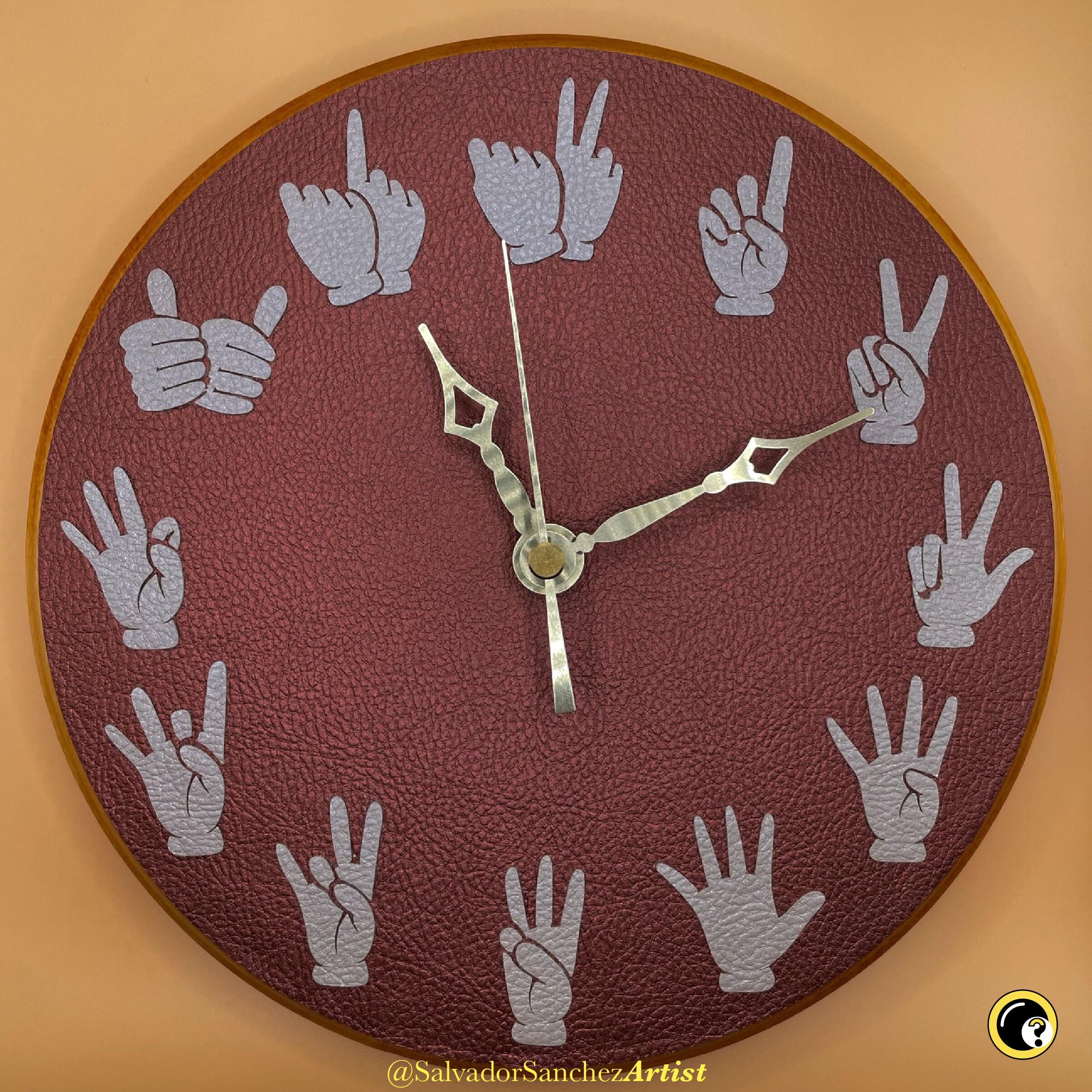 American Sign Language Clock Wall1-5 Facing Out - Etsy