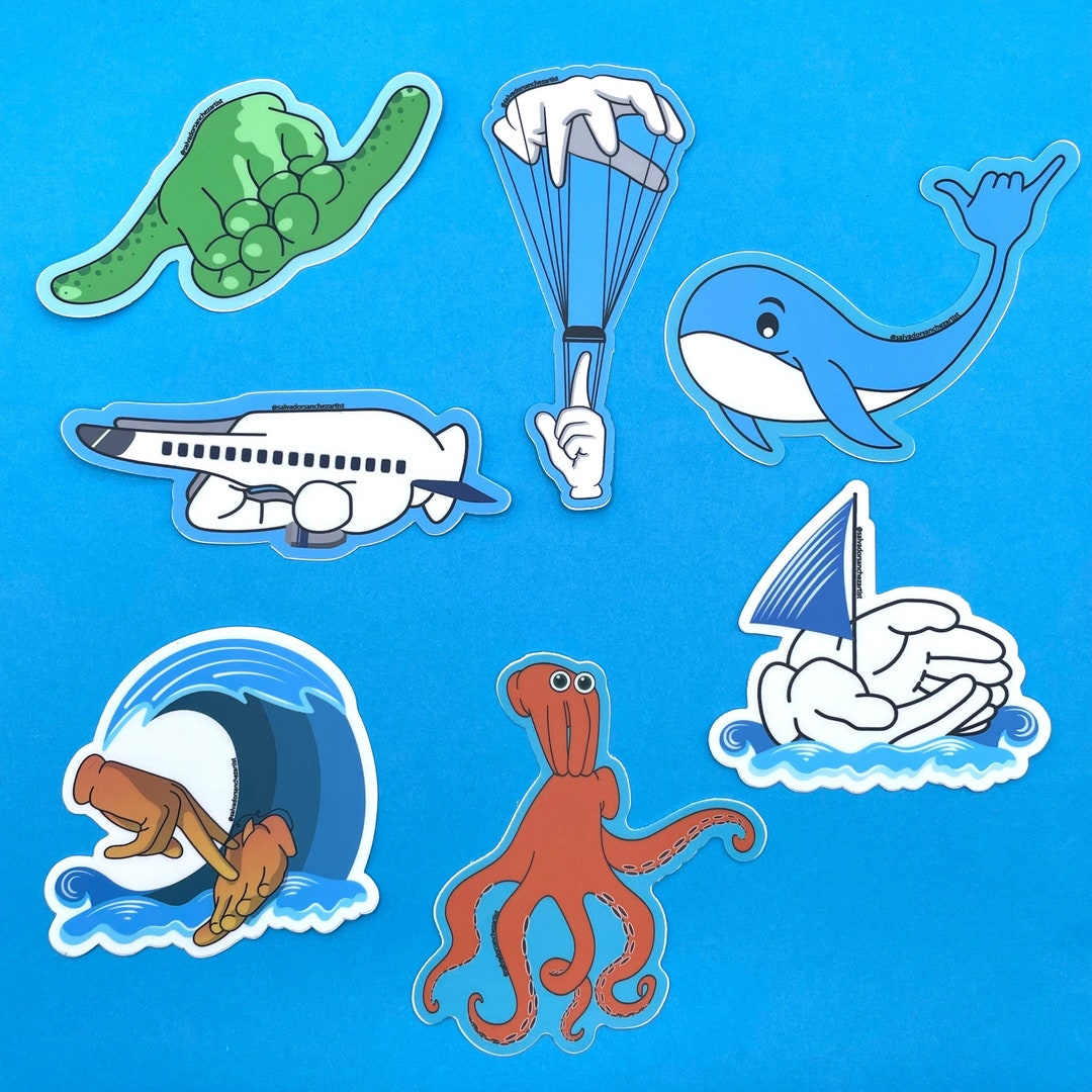 ASL Vinyl Stickers: Laptop, Car, Water Bottle Decals - Etsy