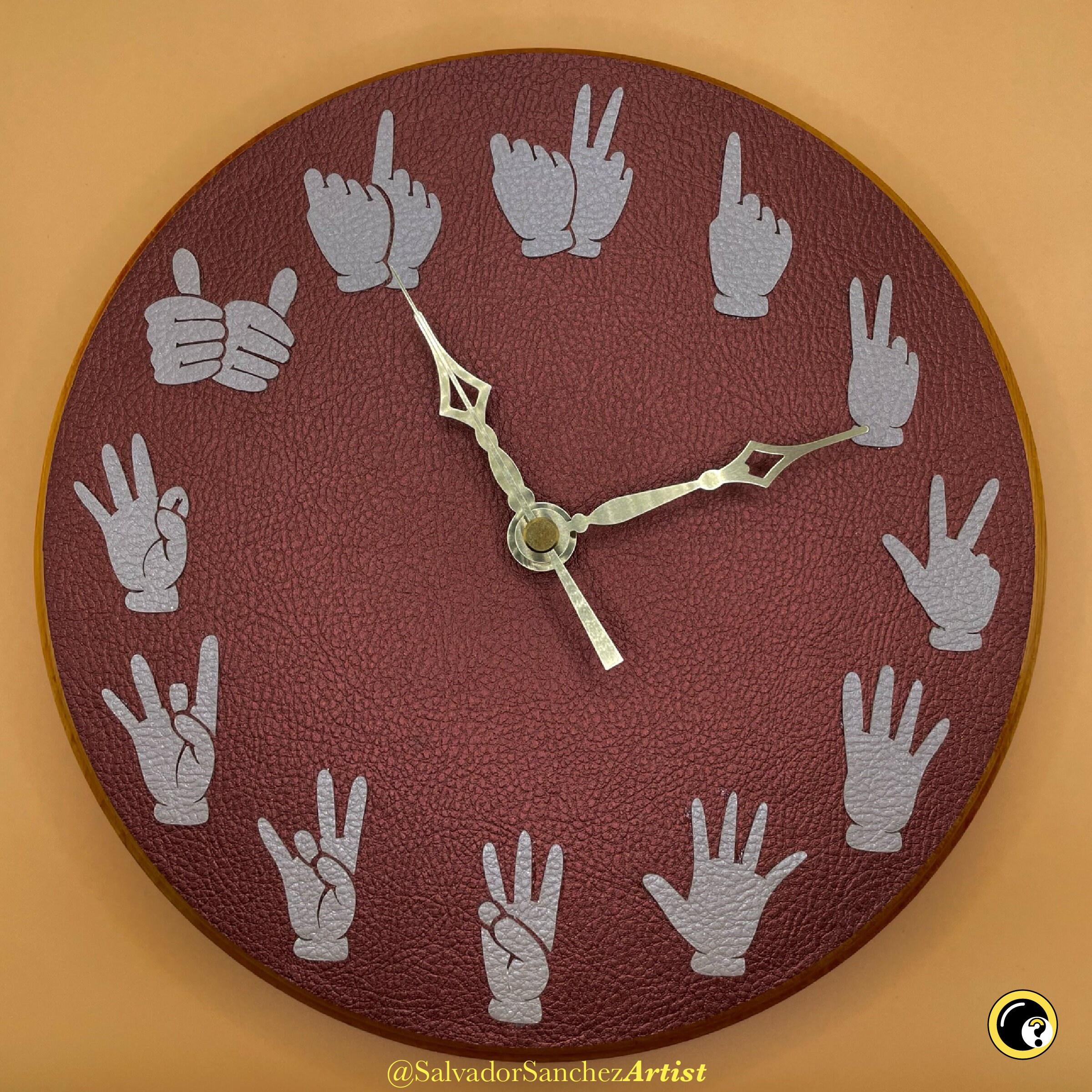 American Sign Language Clock Wall1-5 Counting in ASL - Etsy