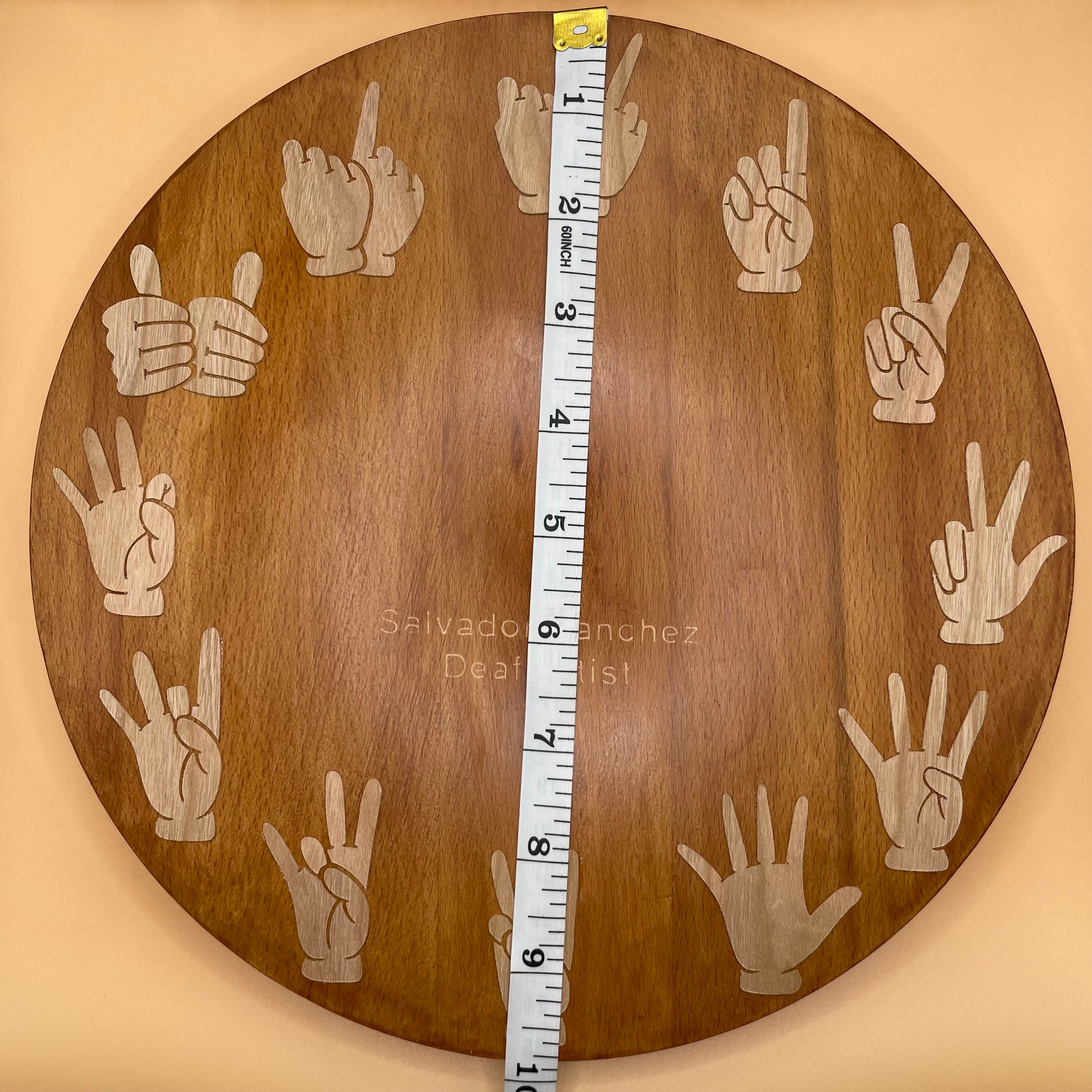 American Sign Language Clock Wall1-5 Facing Out25cm - Etsy