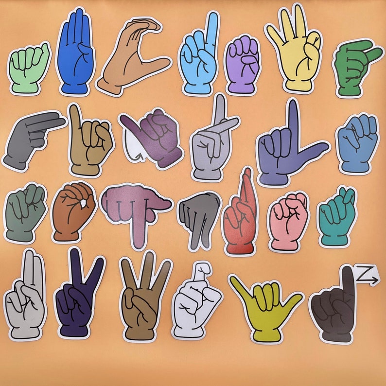 ASL Alphabet Magnets - Etsy