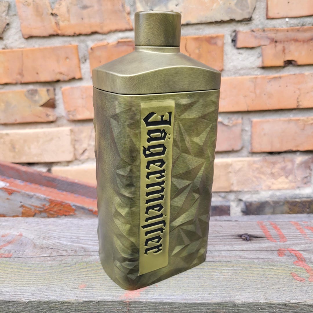 Jagermeister Liqueur 70cl Metal Bottle Holder Flask Box Case Tube ...