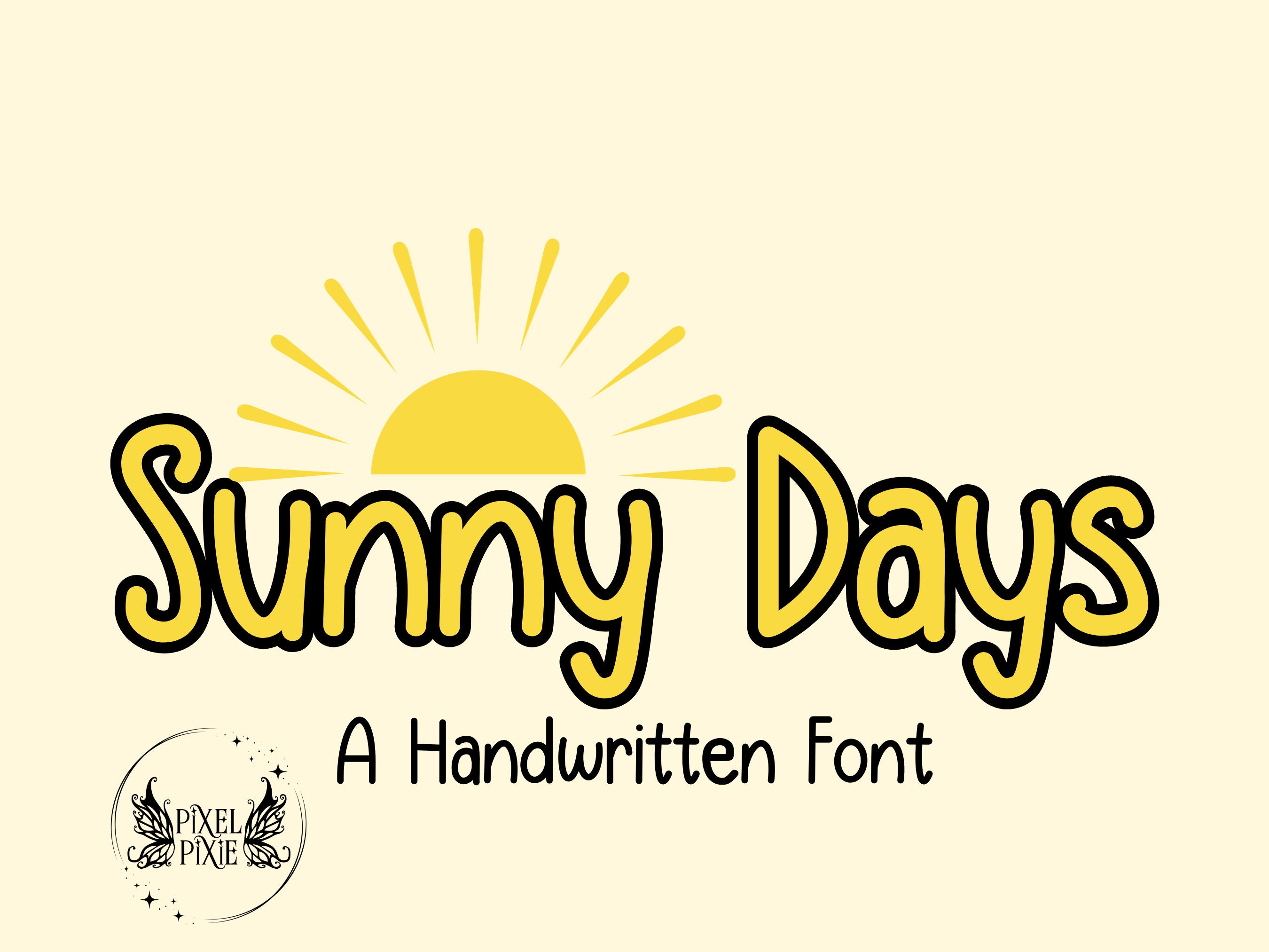 Modern Handwritten Font Sunny Days for Logos Branding Invitations ...