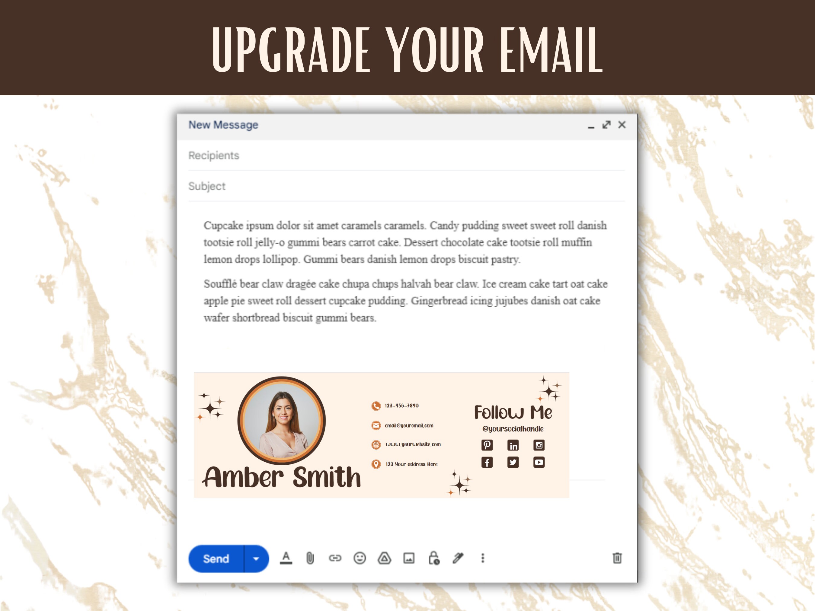 Boho Custom Email Signature - Canva Design Template | Business Branding ...