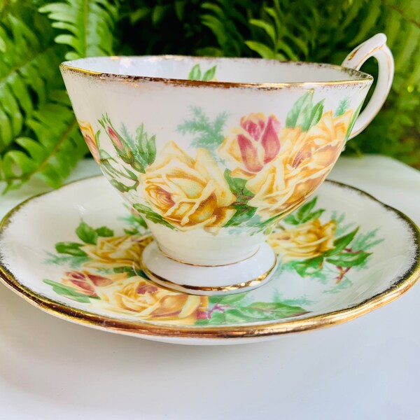 Royal Albert Yellow Tea Rose Cup - Etsy