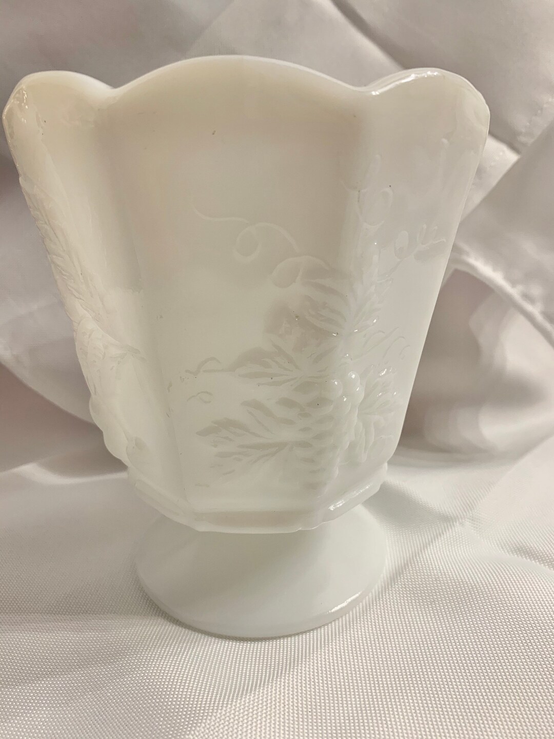 Vintage Napco Milk Glass Vase - Etsy