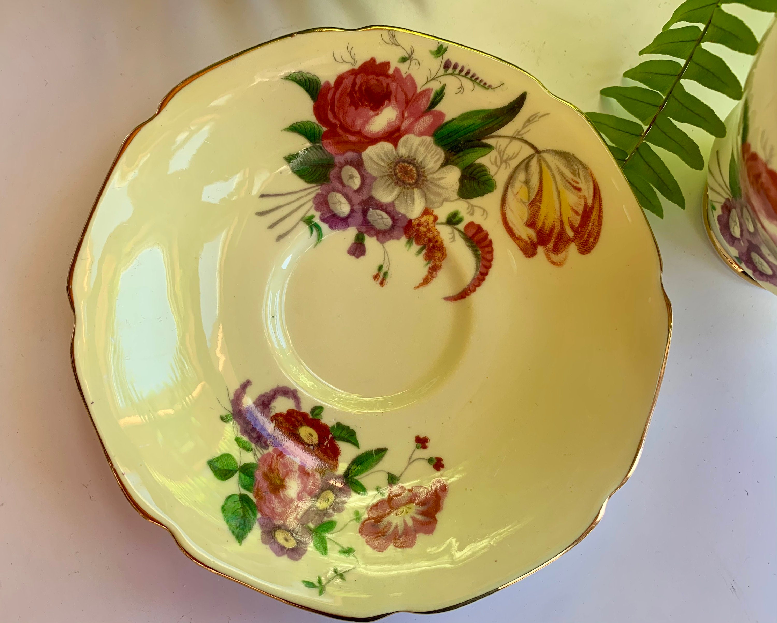 Vintage Paragon Double Warrant Yellow Mixed Floral Bouquet - Etsy