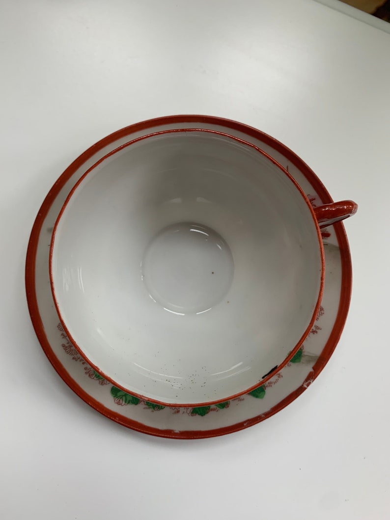 Vintage Lithophane Japanese Parasol Geisha Decorated Teacup Etsy