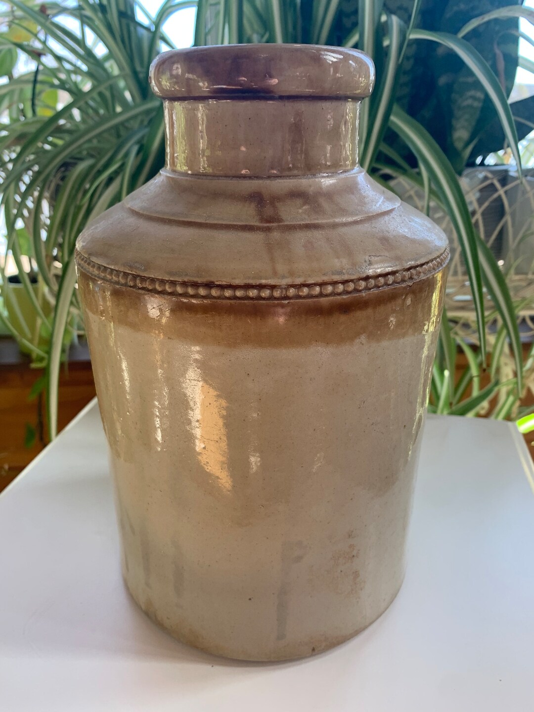 Vintage Large Stoneware Oyster Jar - Etsy