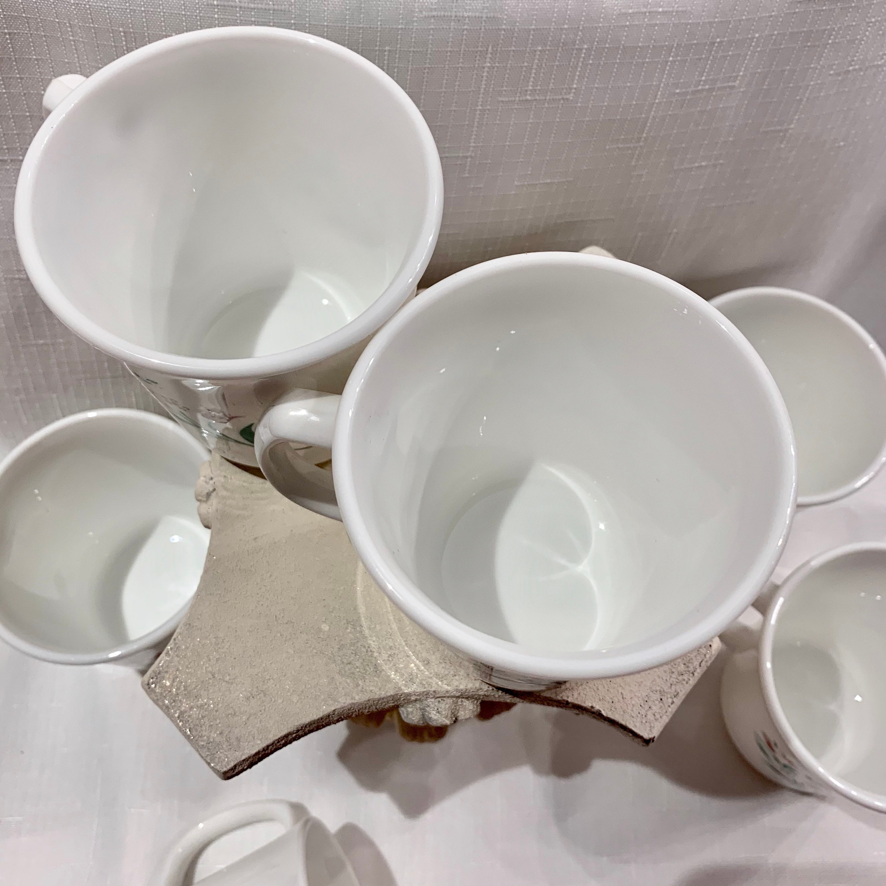 Vintage White Corningware Cups Floral Design - Etsy Canada