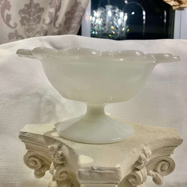 Lace Edge Milk Glass - Etsy