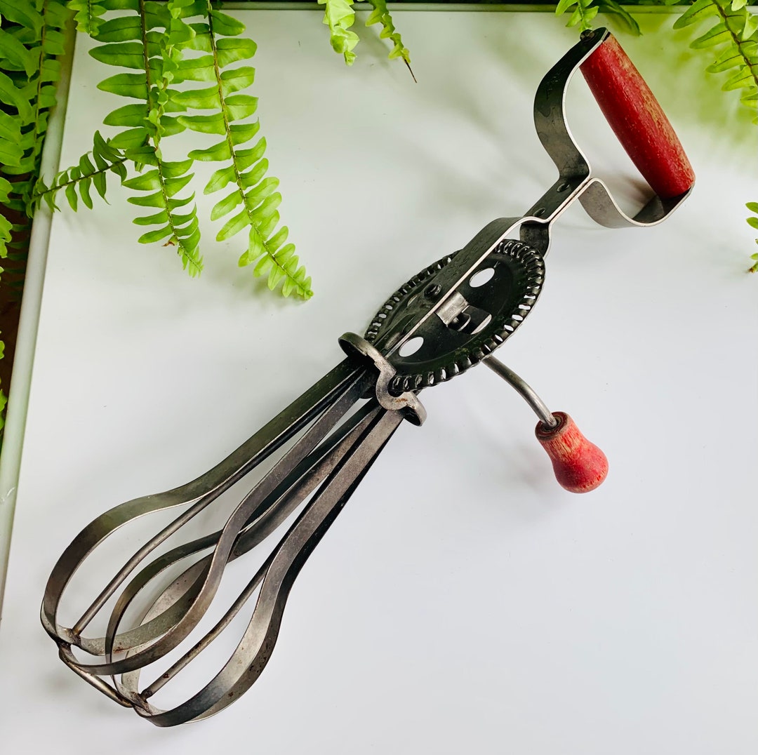 Vintage Hand Mixer, Red Wood Handles Made in Canada - Etsy