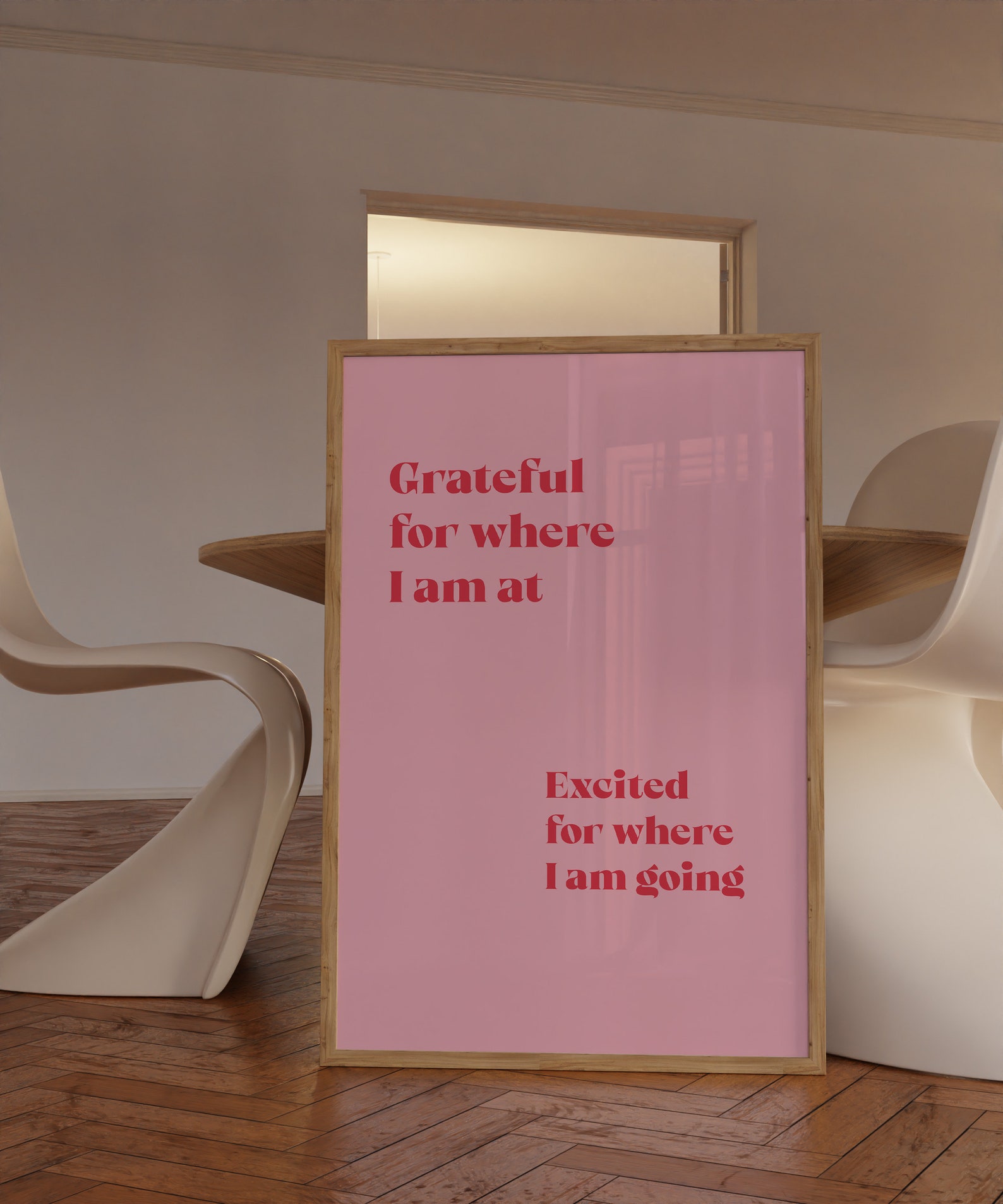 Grateful for Where I Am at Art Print, Modern Art Print Vibe Art Print ...