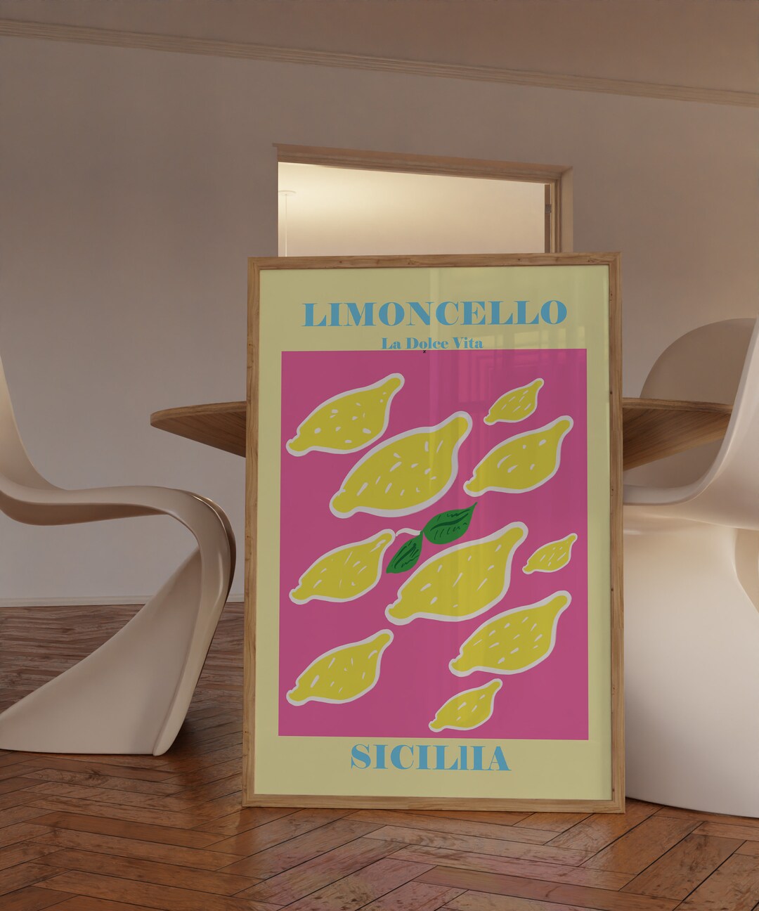 Limoncello Sicilia Italian Art Print, Lemon Art Print Modern Art Print ...