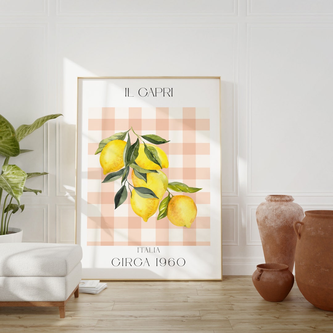 Il Capri Lemon Watercolour Series Art Print Wall Art Print Art Poster ...
