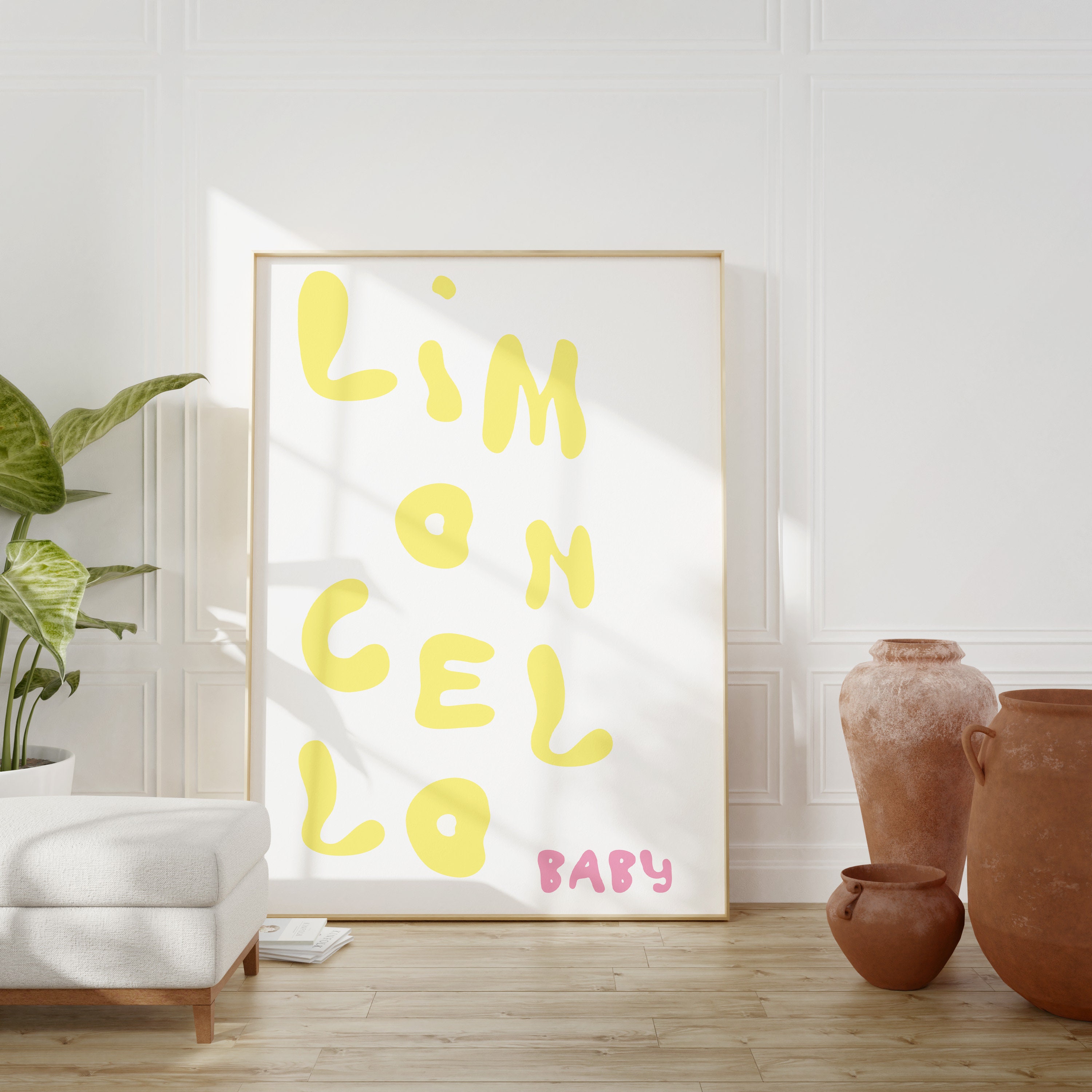 Limoncello Baby Pink Print Italian Art Print Drink Art Print Limoncello ...