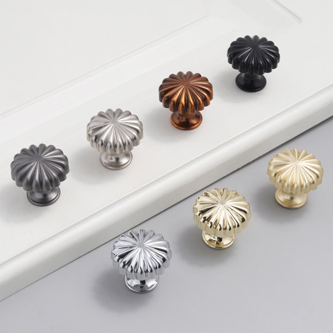 1.1" Colorful Metal Pumpkin Cabinet Knobs Modern Kitchen Drawer Knobs ...