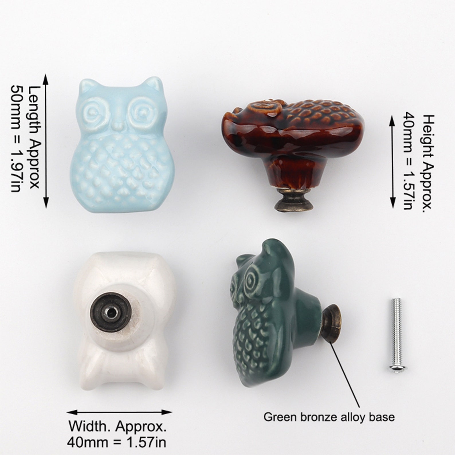 Ceramic Owl Cartoon Kids Room Drawer Knobs Drawer Pulls - Etsy