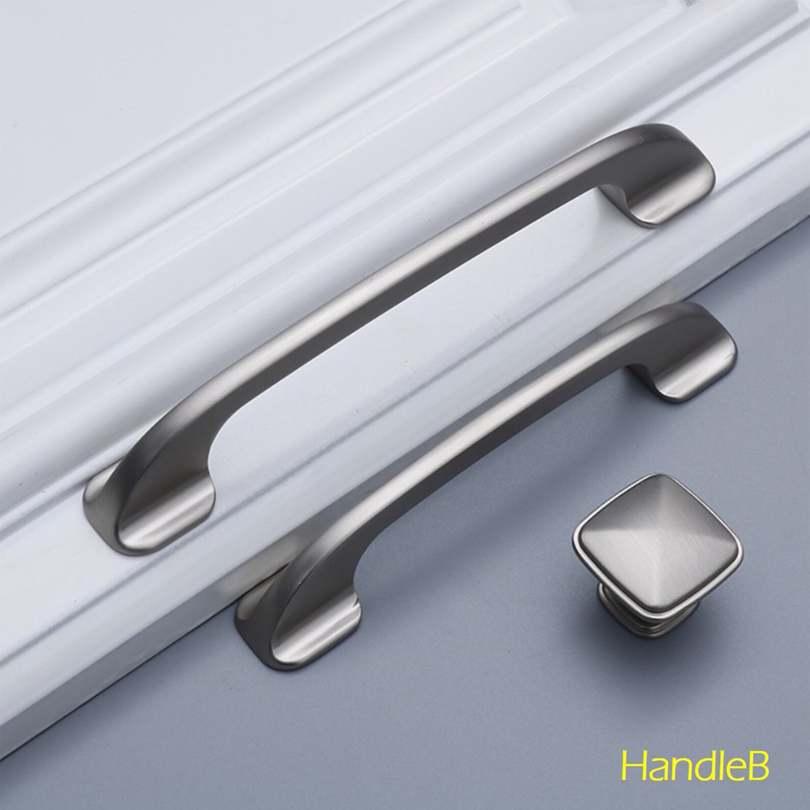 3.75 5 7.56 Brushed Nickel Cabinet Handles - Etsy
