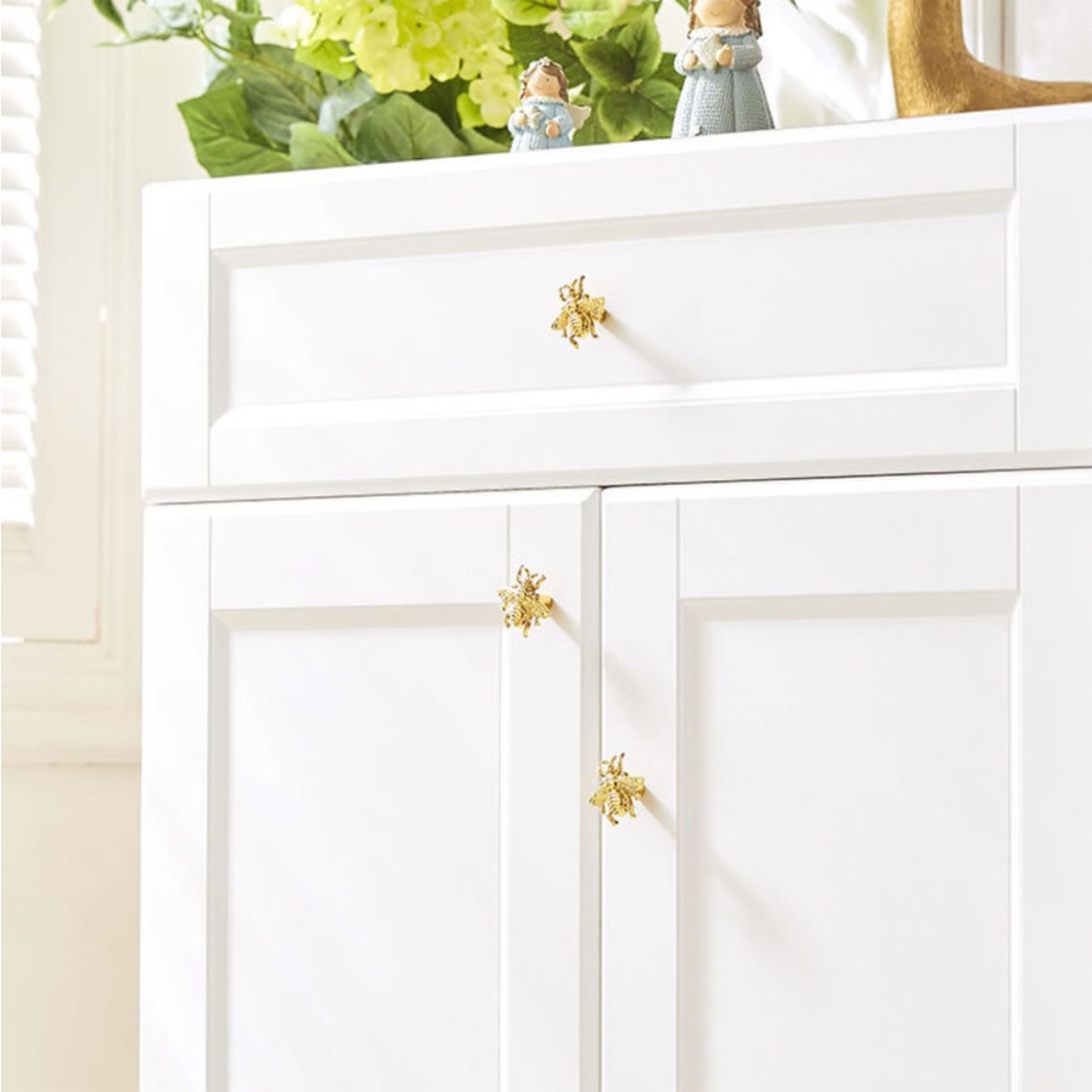 Light Luxury Solid Brass Bee Drawer Knobs Drawer Pulls Cabinet | Etsy